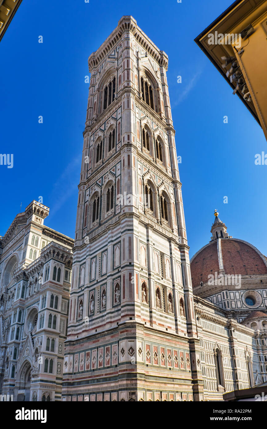 Campanile Bell Tower Duomo Cathedral Church Florence Italy. Finished ...