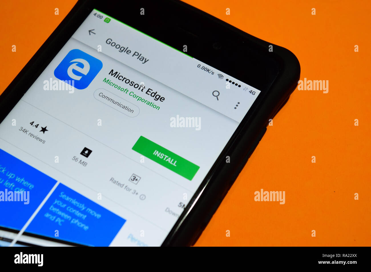BEKASI, WEST JAVA, INDONESIA. JANUARY 3, 2019 : Microsoft Edge dev app ...