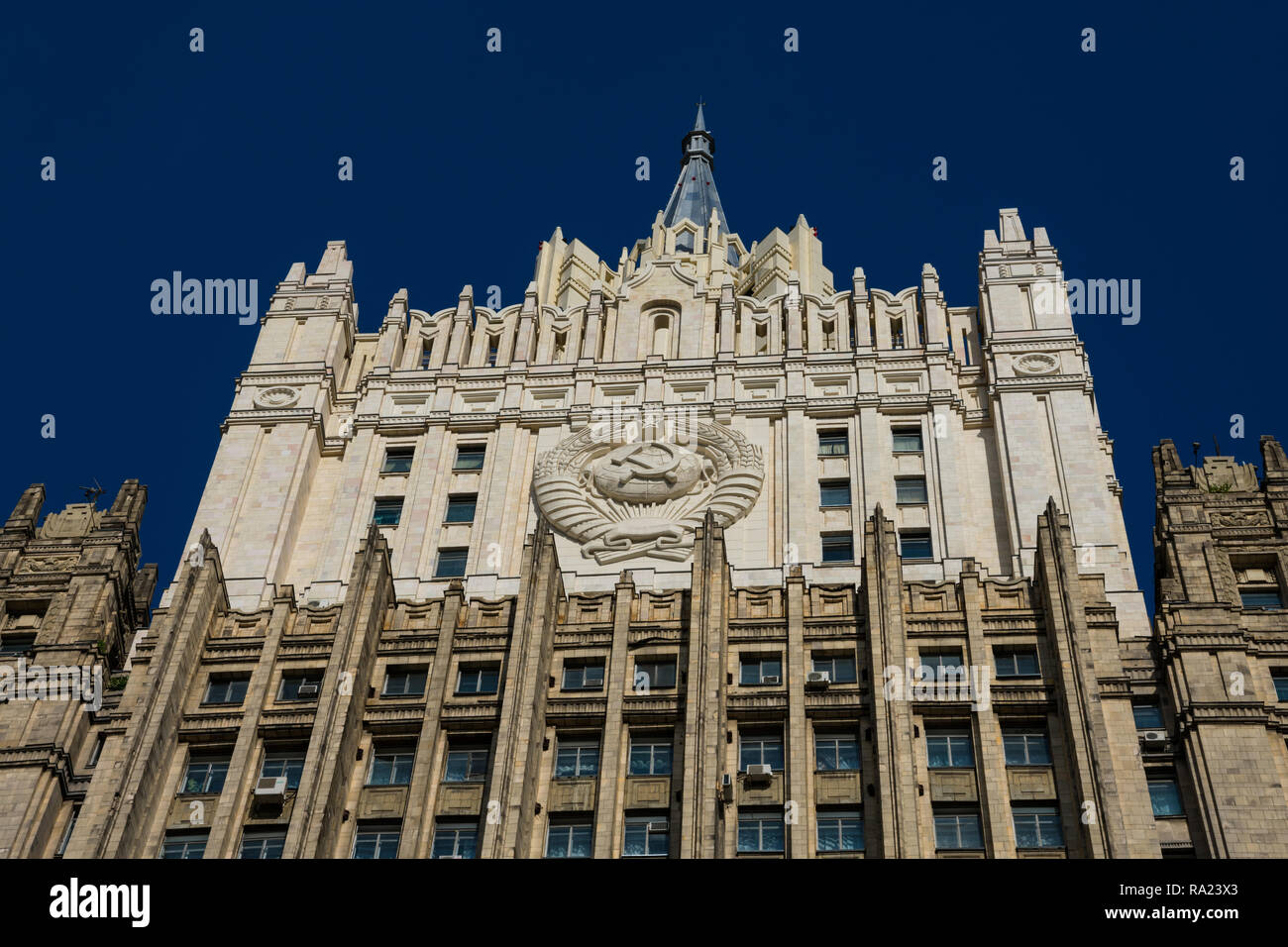 Moscow, Russia. August 26, 2018. Facade of the Ministry of Foreign ...