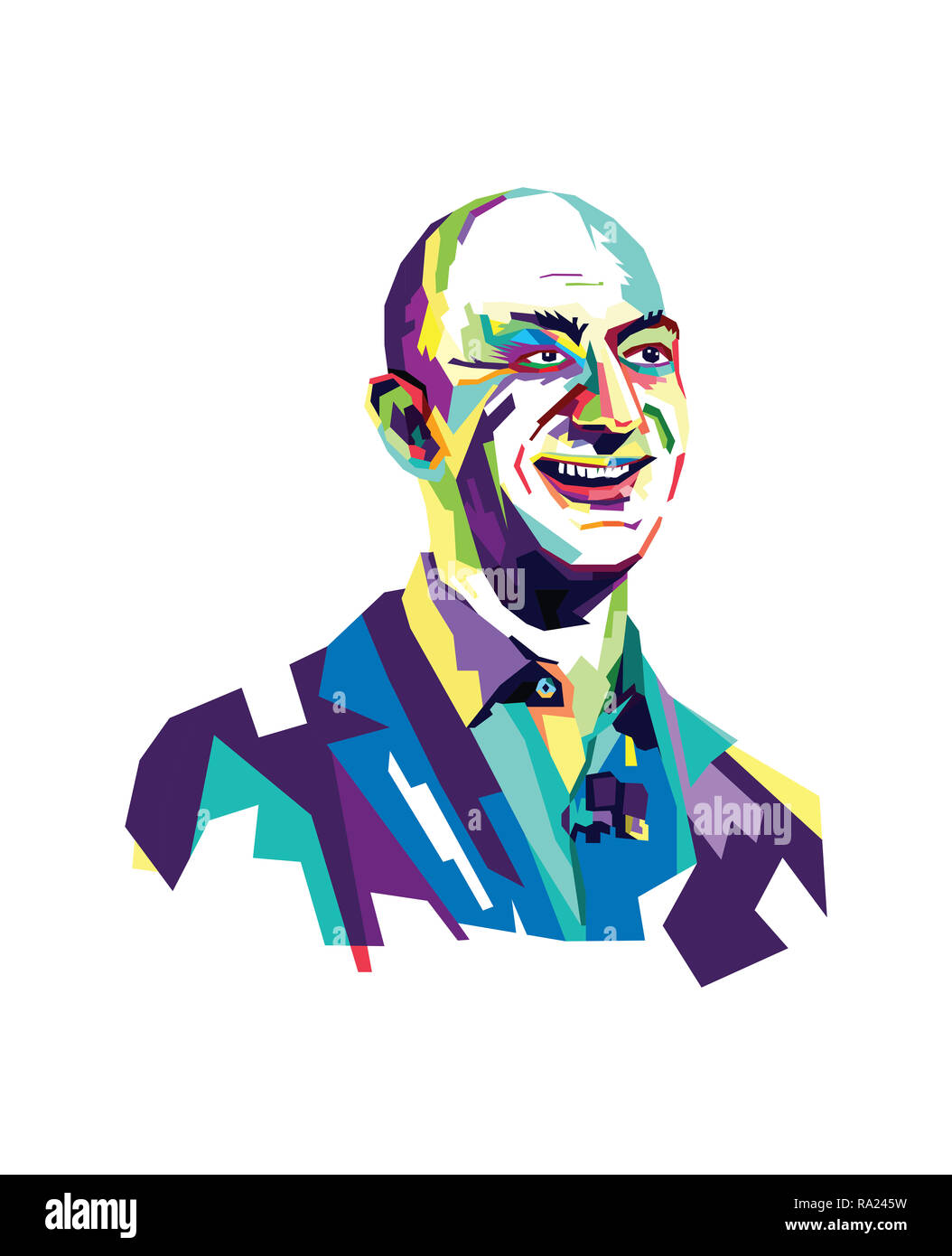 Jeff bezos pop art portrait hi-res stock photography and images - Alamy