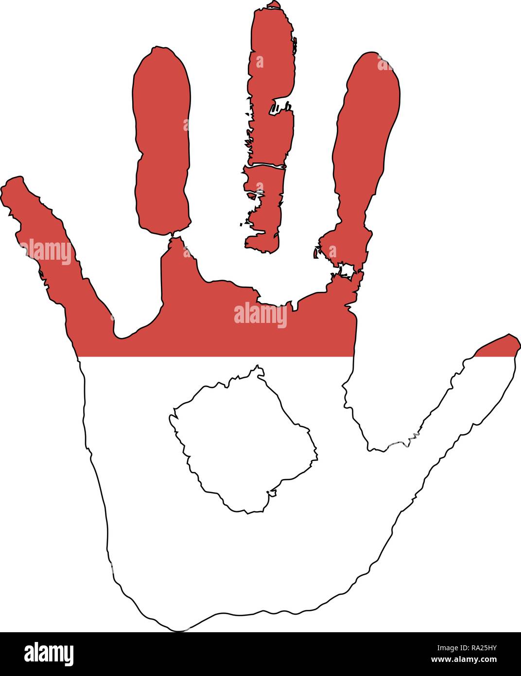 Red handprint Stock Vector Images - Alamy