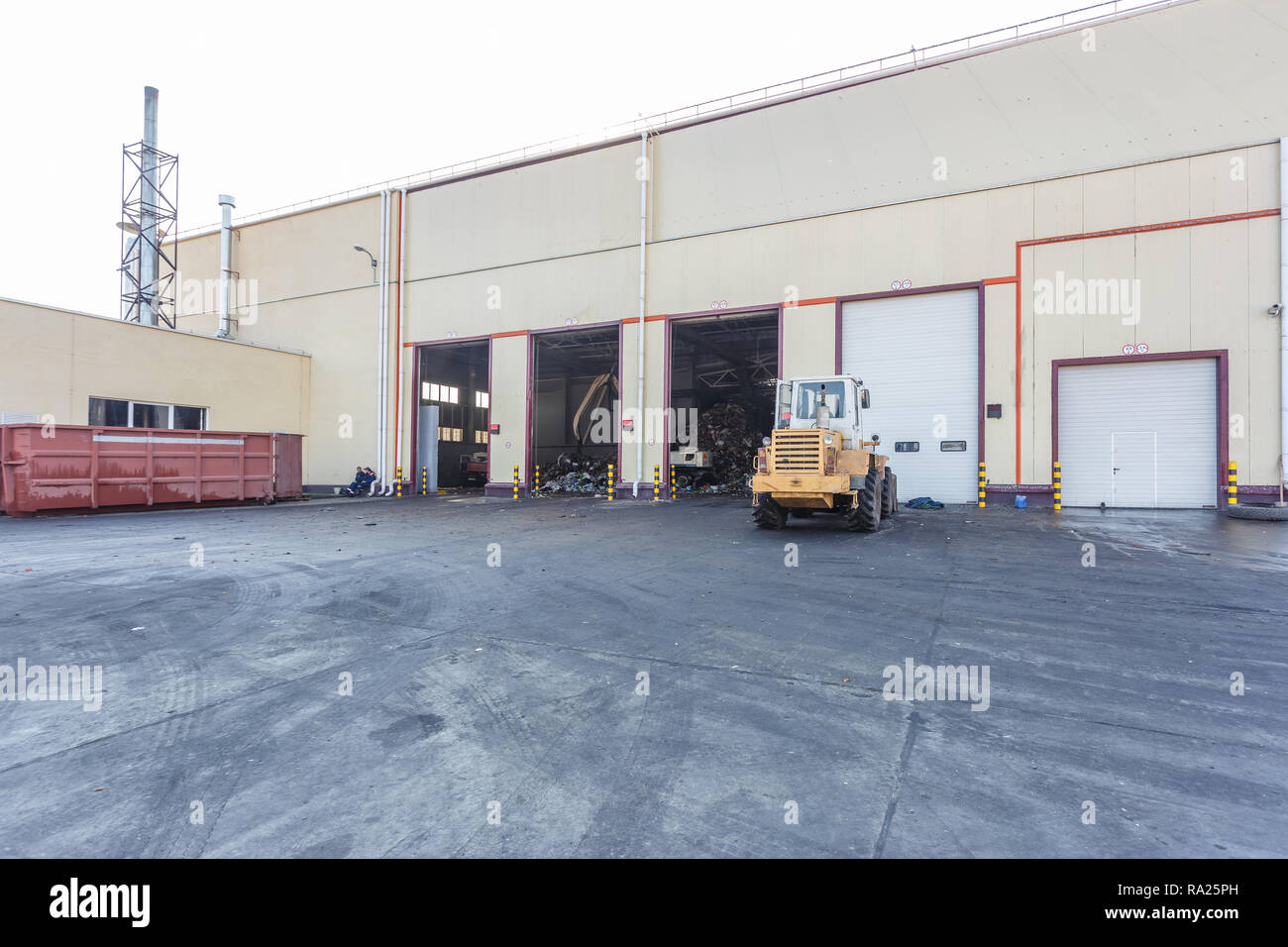 Modern waste recycling processing plant. Separate garbage collection ...