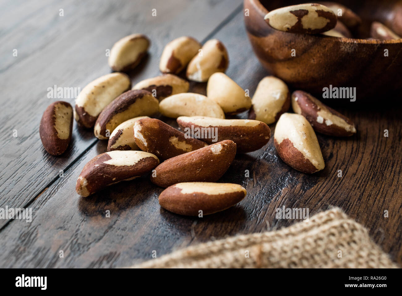 Raw Organic Stack of Brazil Nuts without Shell. Organic Food Stock ...