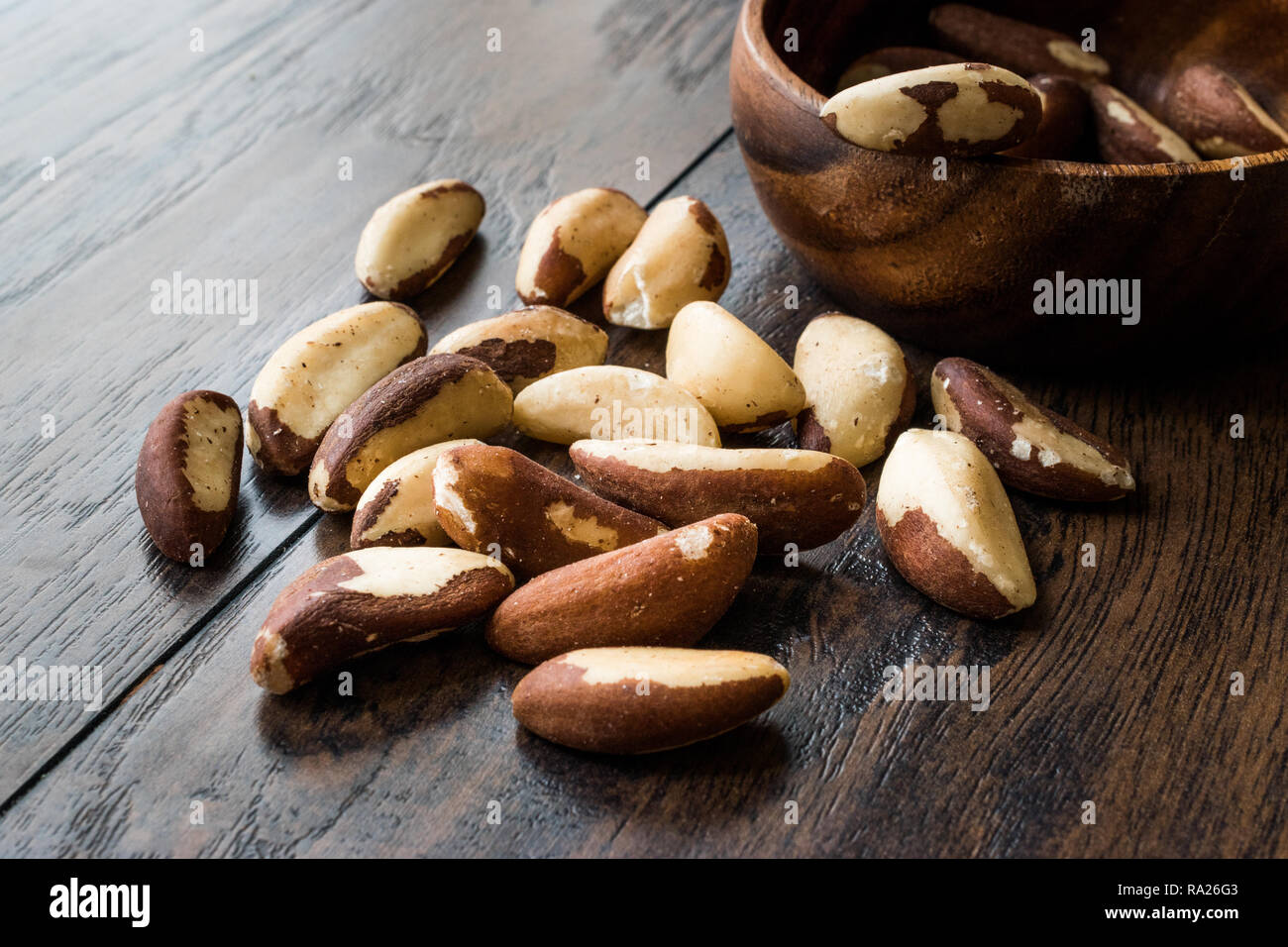 Raw Organic Stack of Brazil Nuts without Shell. Organic Food Stock ...