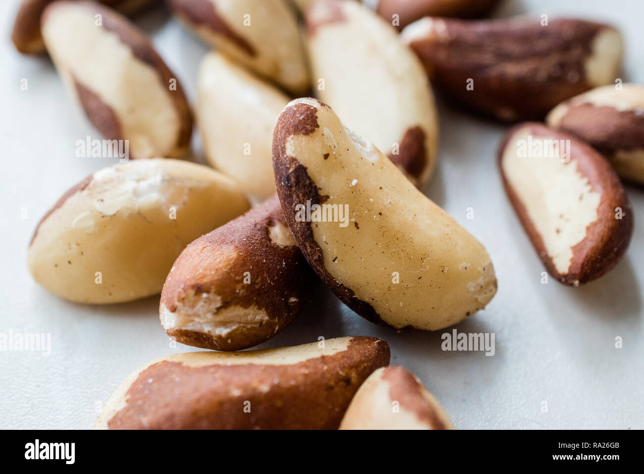 Raw Organic Stack of Brazil Nuts without Shell. Organic Food Stock ...