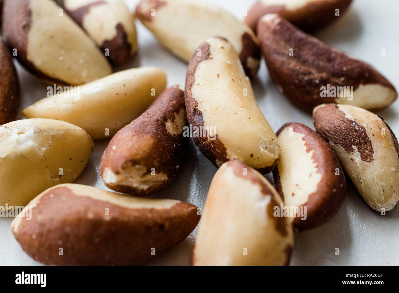 Raw Organic Stack of Brazil Nuts without Shell. Organic Food Stock ...