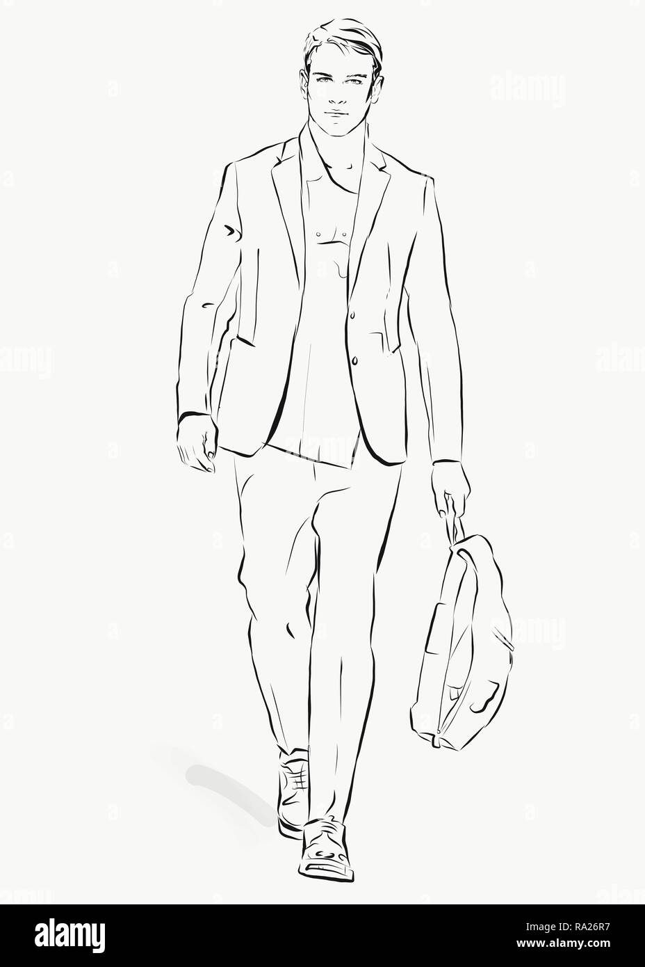 male model illustration Stock Photo - Alamy