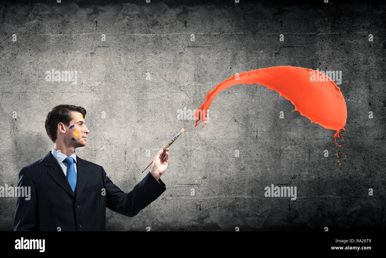 Business inspiration of young man Stock Photo - Alamy