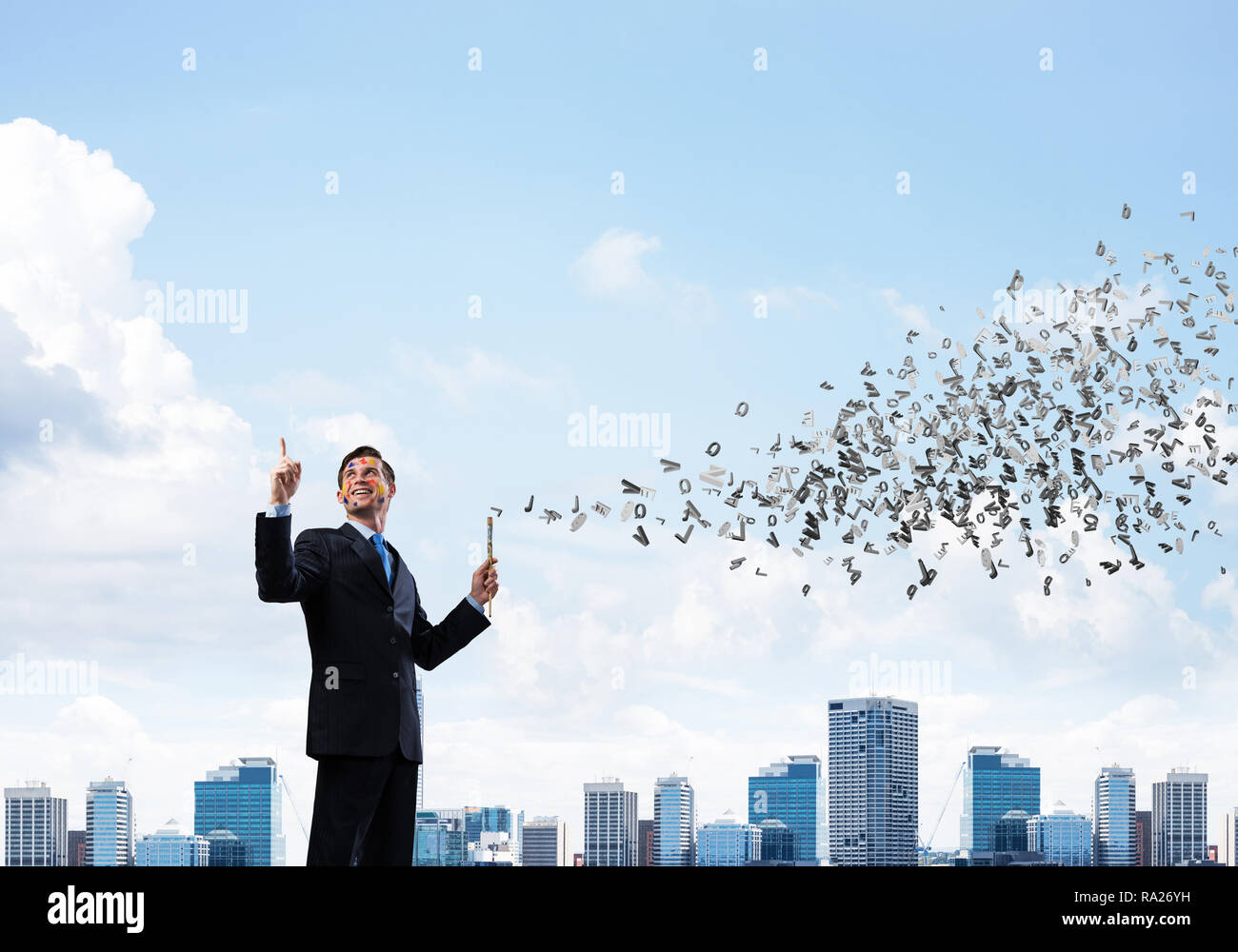 Business inspiration of young man Stock Photo - Alamy