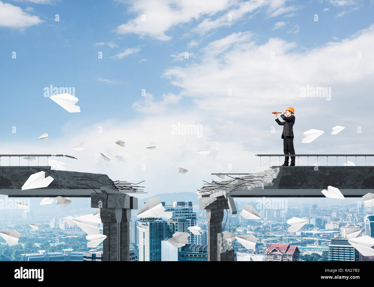 Looking up for new ways of problems solution Stock Photo - Alamy