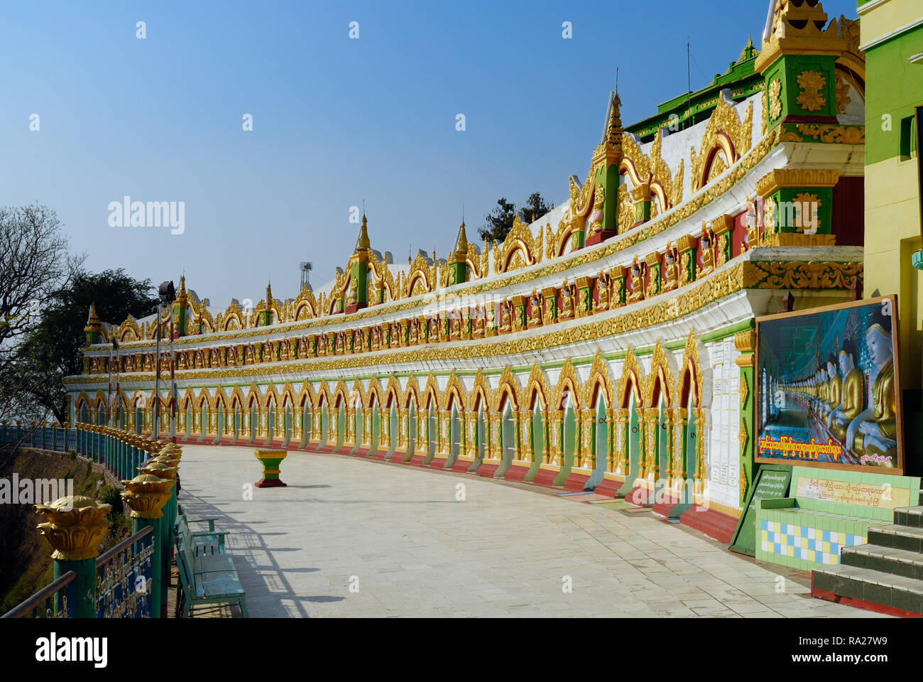 Umin Thonze Pagoda, also named as Pagoda of the 30 caves Stock Photo ...