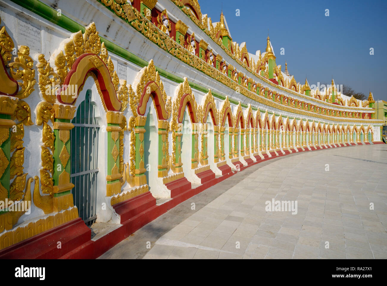 Umin Thonze Pagoda, also named as Pagoda of the 30 caves Stock Photo ...