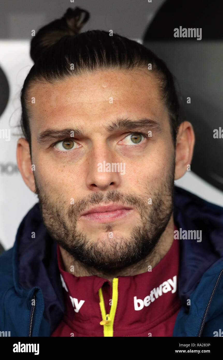 West Ham United's Andy Carroll during the Premier League match at Turf ...