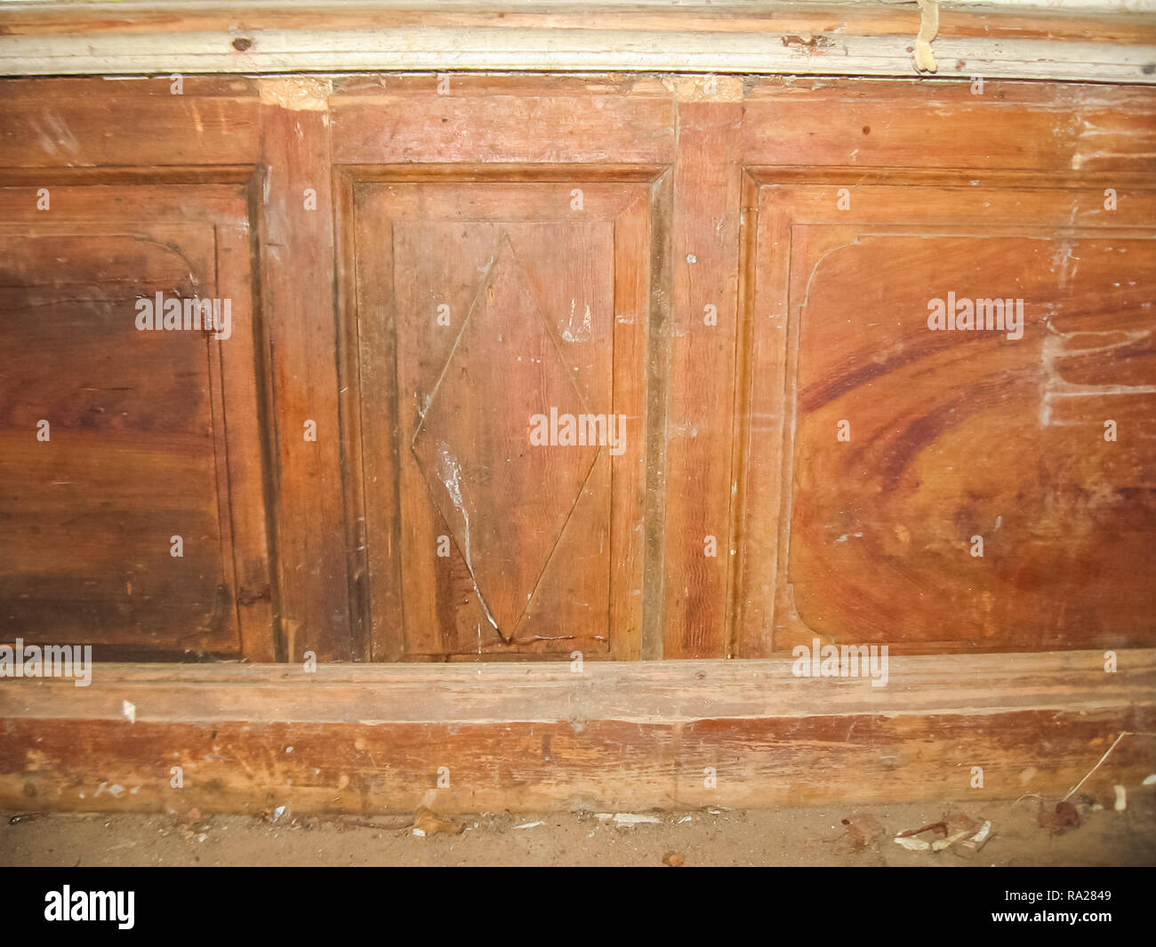 An old abandoned wooden house, Interior old Stock Photo - Alamy