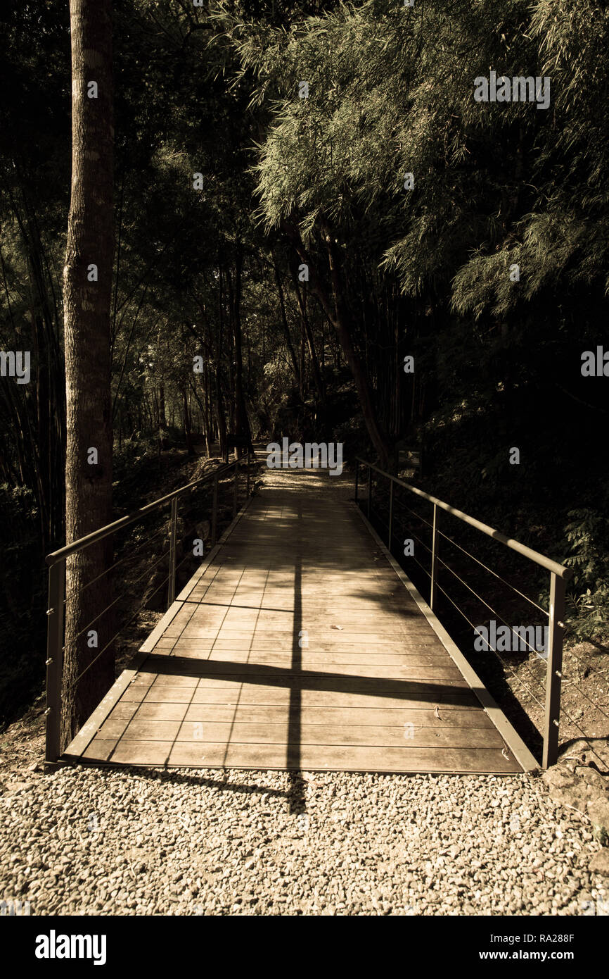 Hell fire pass bridge walk walkway wood outside floor British troops ...