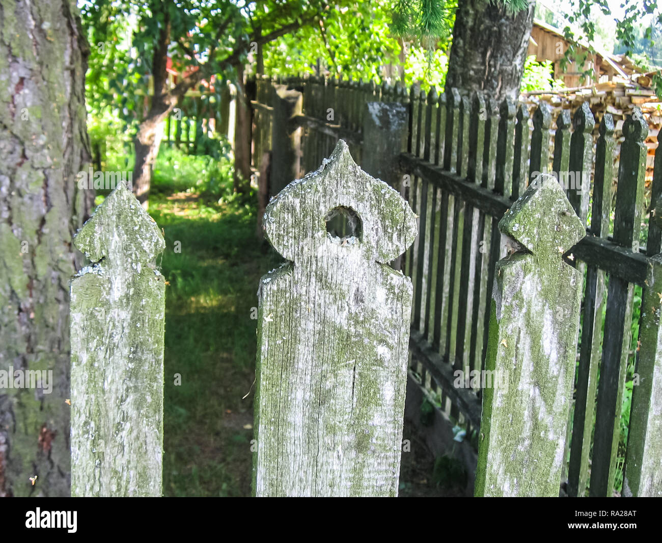 Plinths of windows of wooden houses. Ancient style of decoration of ...
