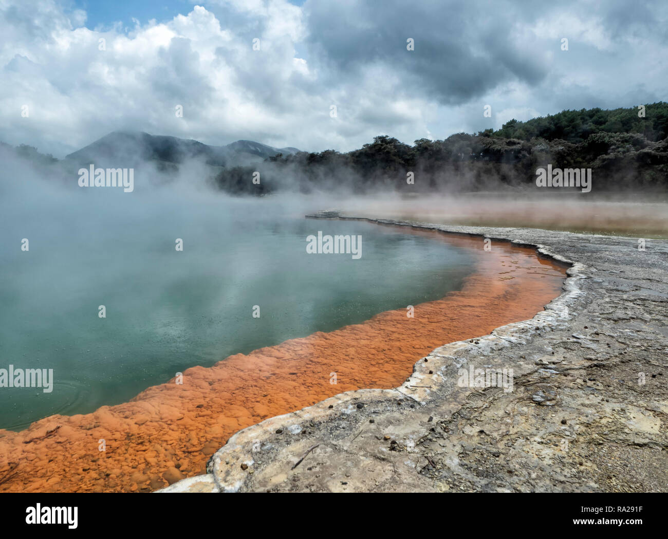 Waiotapu Thermal Wonderland Champagne Pool - New Zealand Stock Photo ...