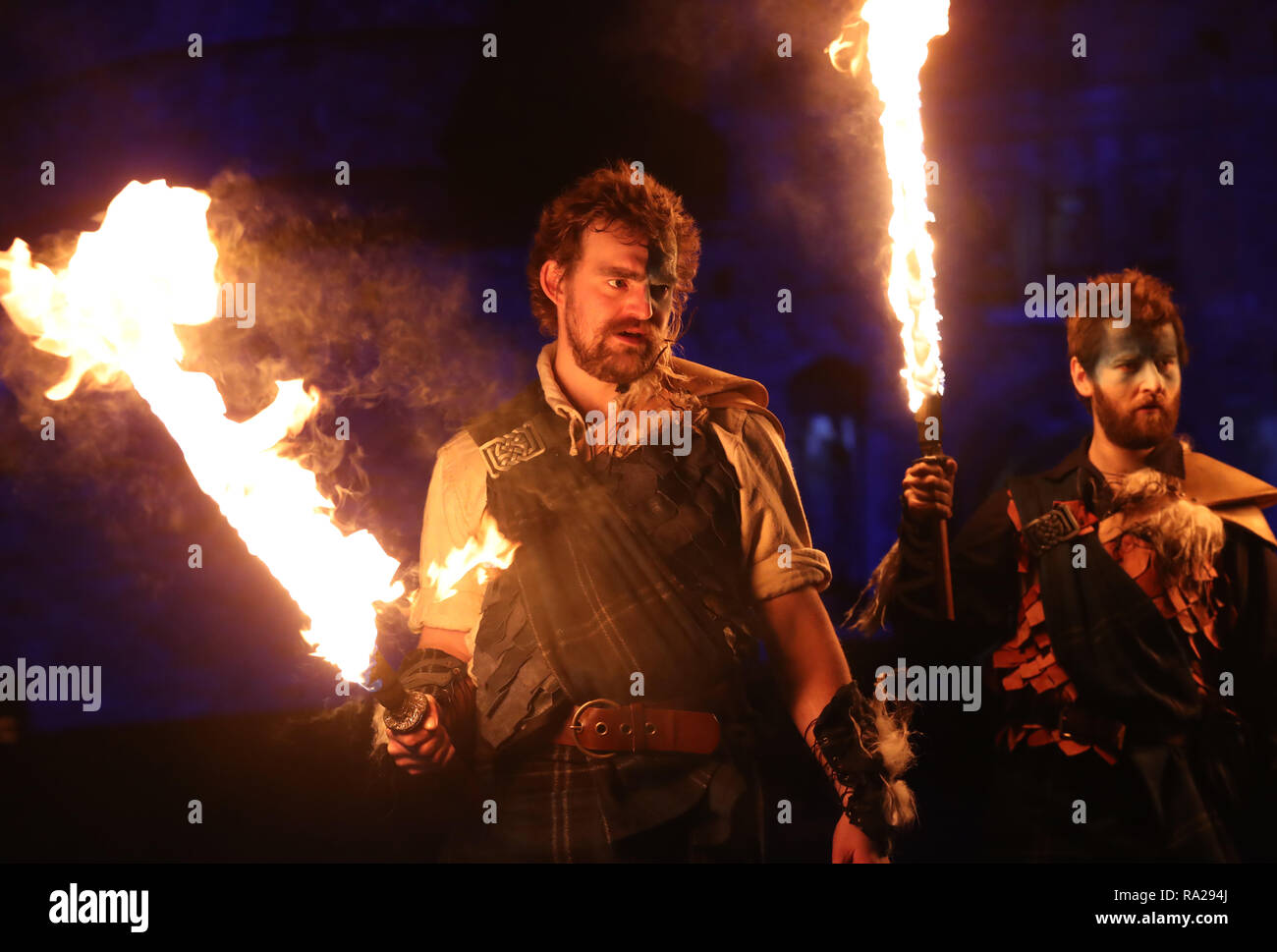 Members of Scotland's pioneering Celtic Fire Theatre company ...