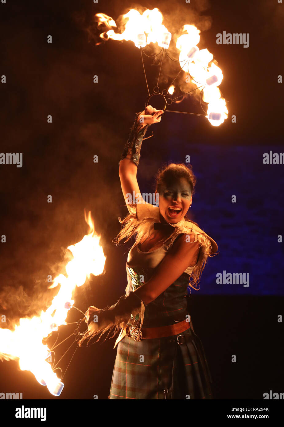 Members of Scotland's pioneering Celtic Fire Theatre company ...