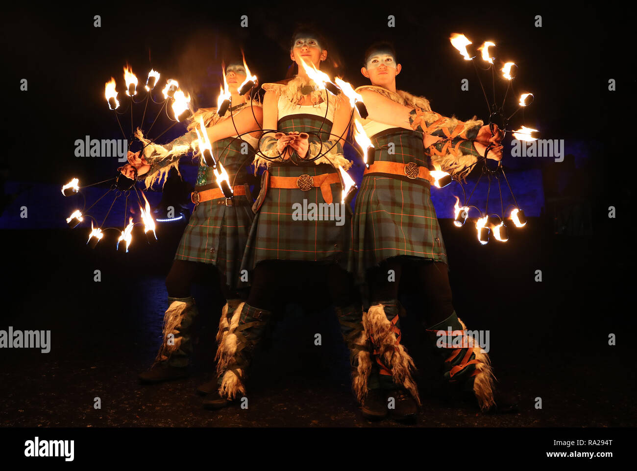 Members of Scotland's pioneering Celtic Fire Theatre company ...