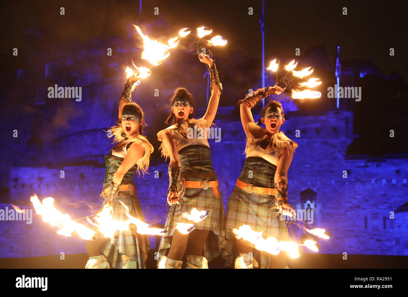Members of Scotland's pioneering Celtic Fire Theatre company ...