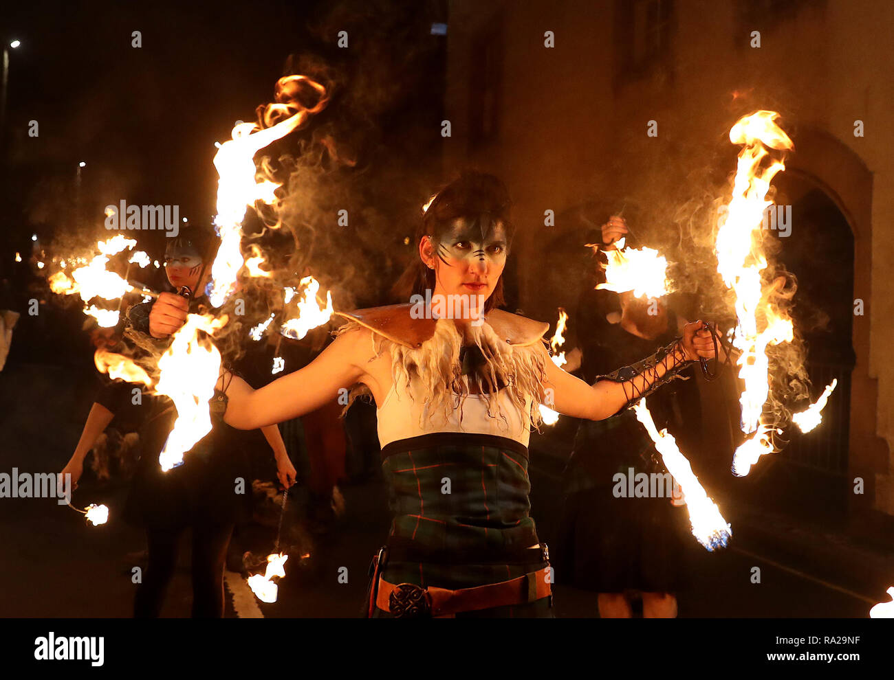Members of Scotland's pioneering Celtic Fire Theatre company ...