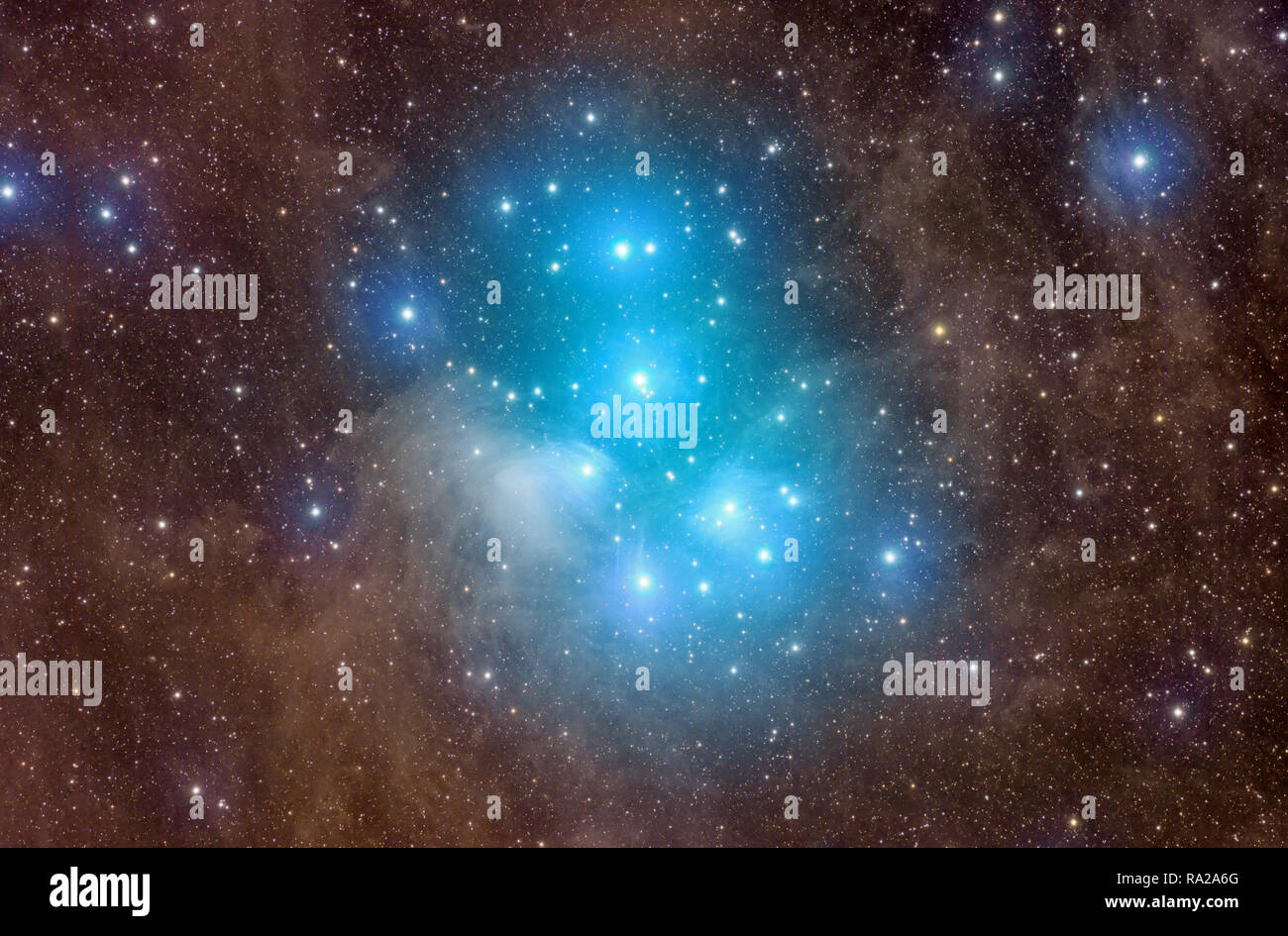 The Pleiaids or Seven Sisters in the constellation of Taurus Stock ...