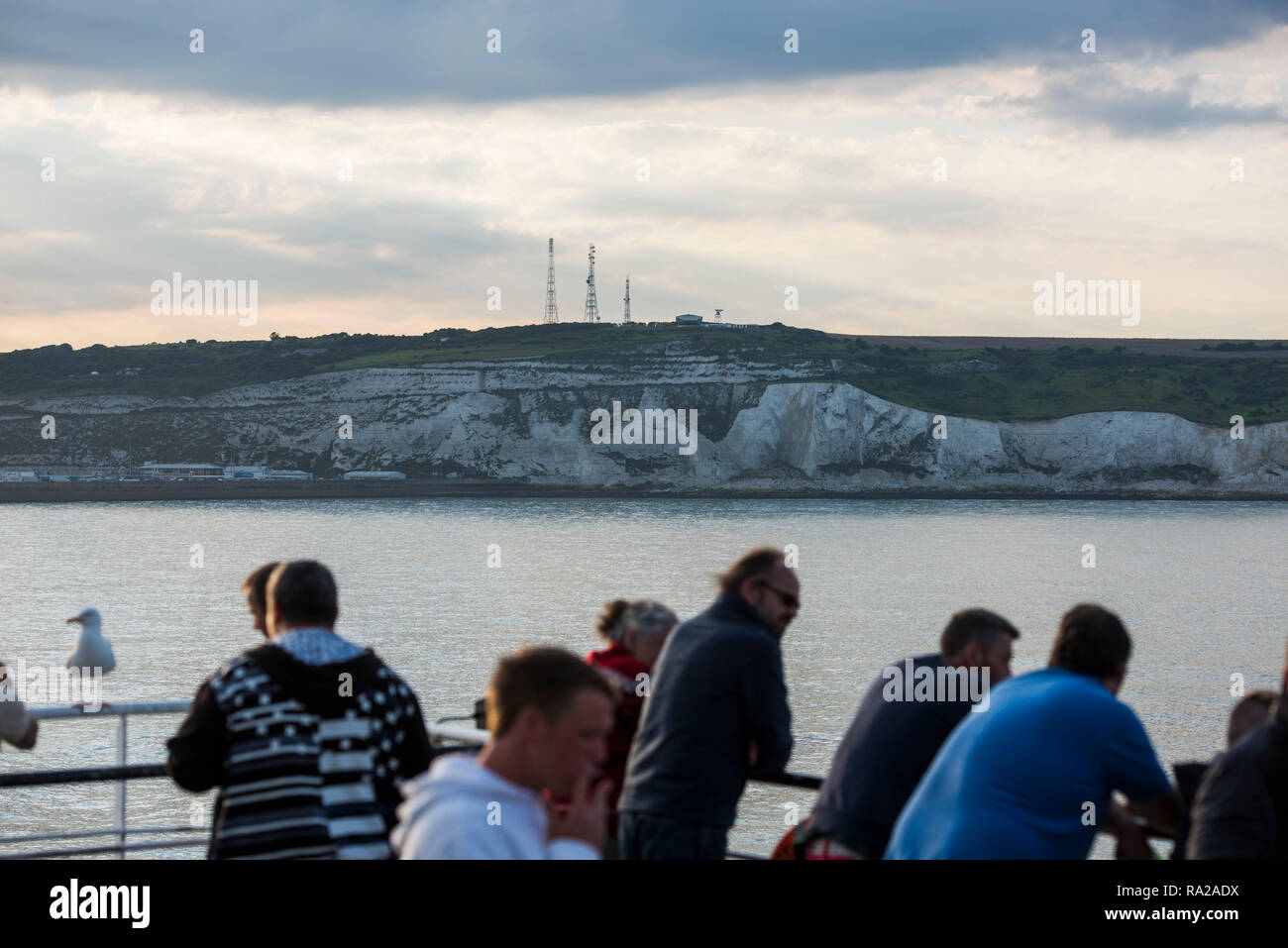 The white cliffs of Dover as seen from a cross channel ferry Stock ...