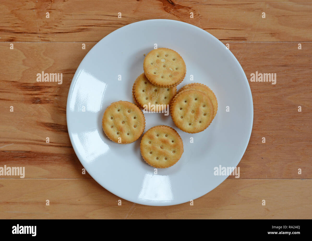 Salty round crackers on hi-res stock photography and images - Alamy