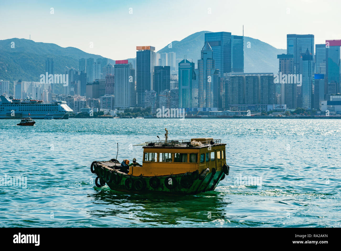 Retro small ship Stock Photo - Alamy