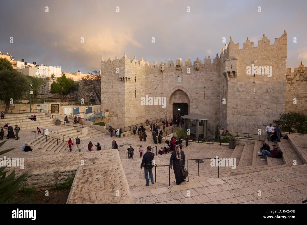 The Damascus Gate, old Jerusalem Stock Photo - Alamy