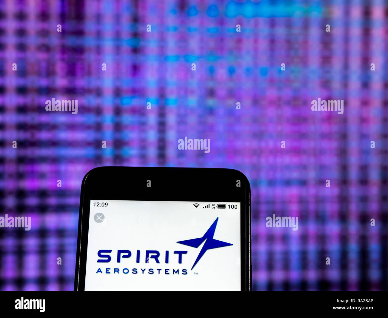 Spirit AeroSystems Aircraft manufacturing company logo seen displayed ...