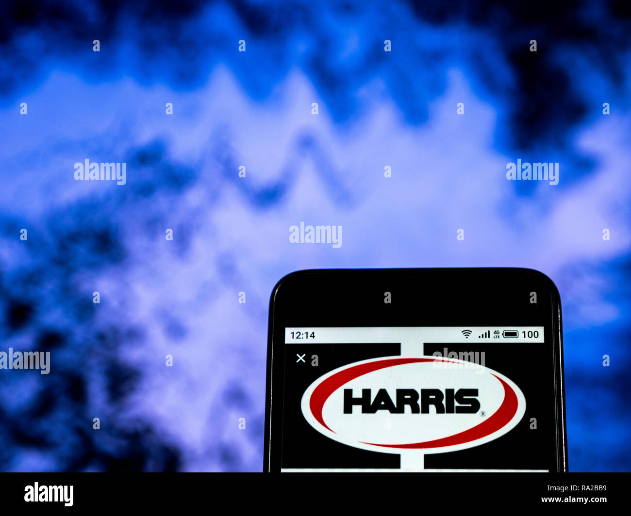 Harris Corporation logo seen displayed on smart phone Stock Photo - Alamy