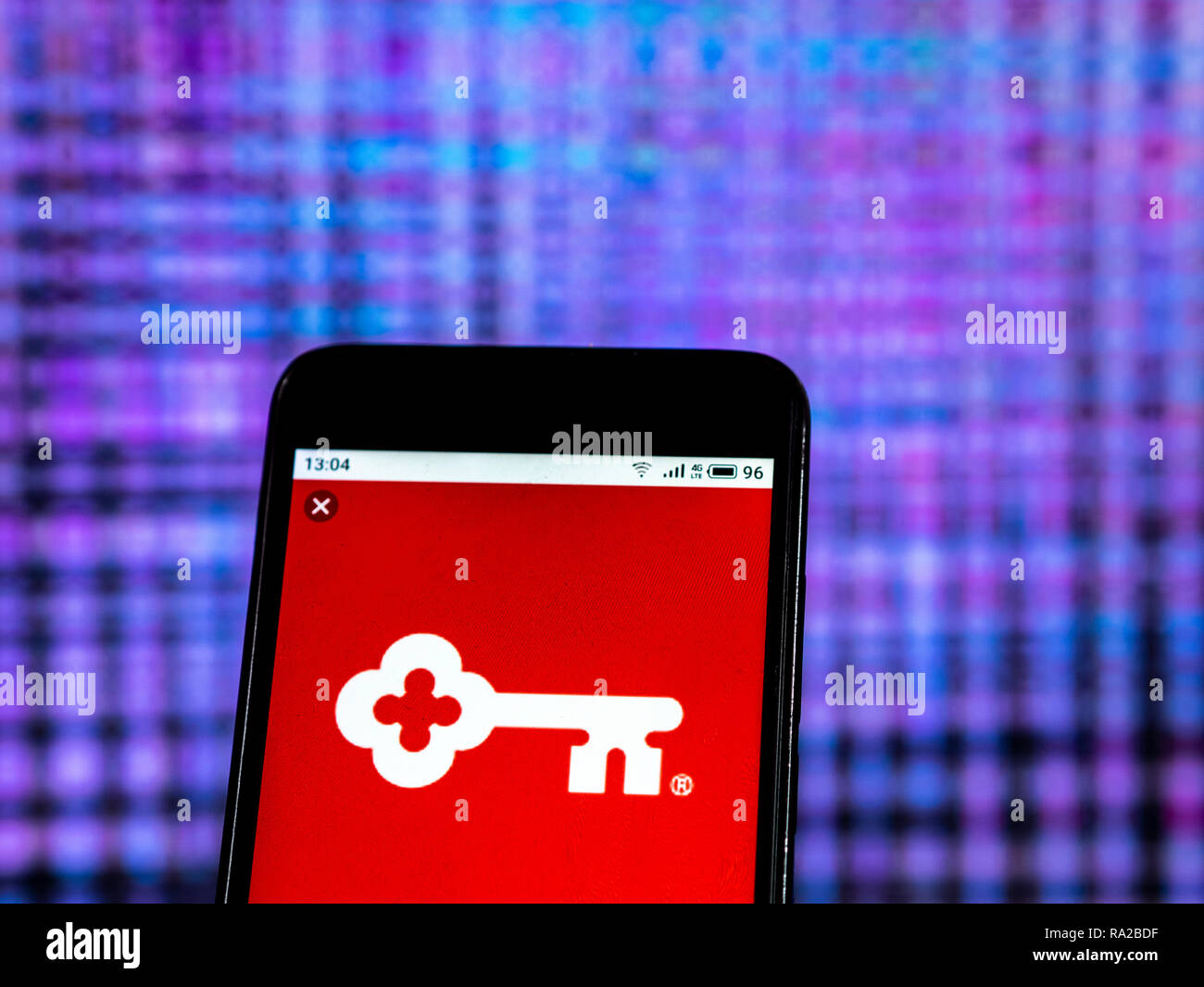 KeyBank Retail banking company logo seen displayed on smart phone Stock ...