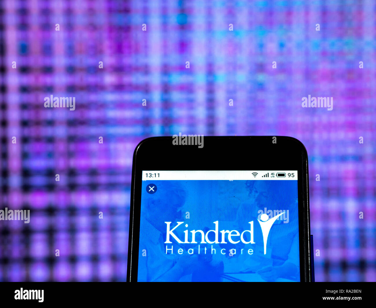 Kindred Healthcare company logo seen displayed on smart phone Stock ... Kindred Healthcare company logo seen displayed on smart phone Stock ...