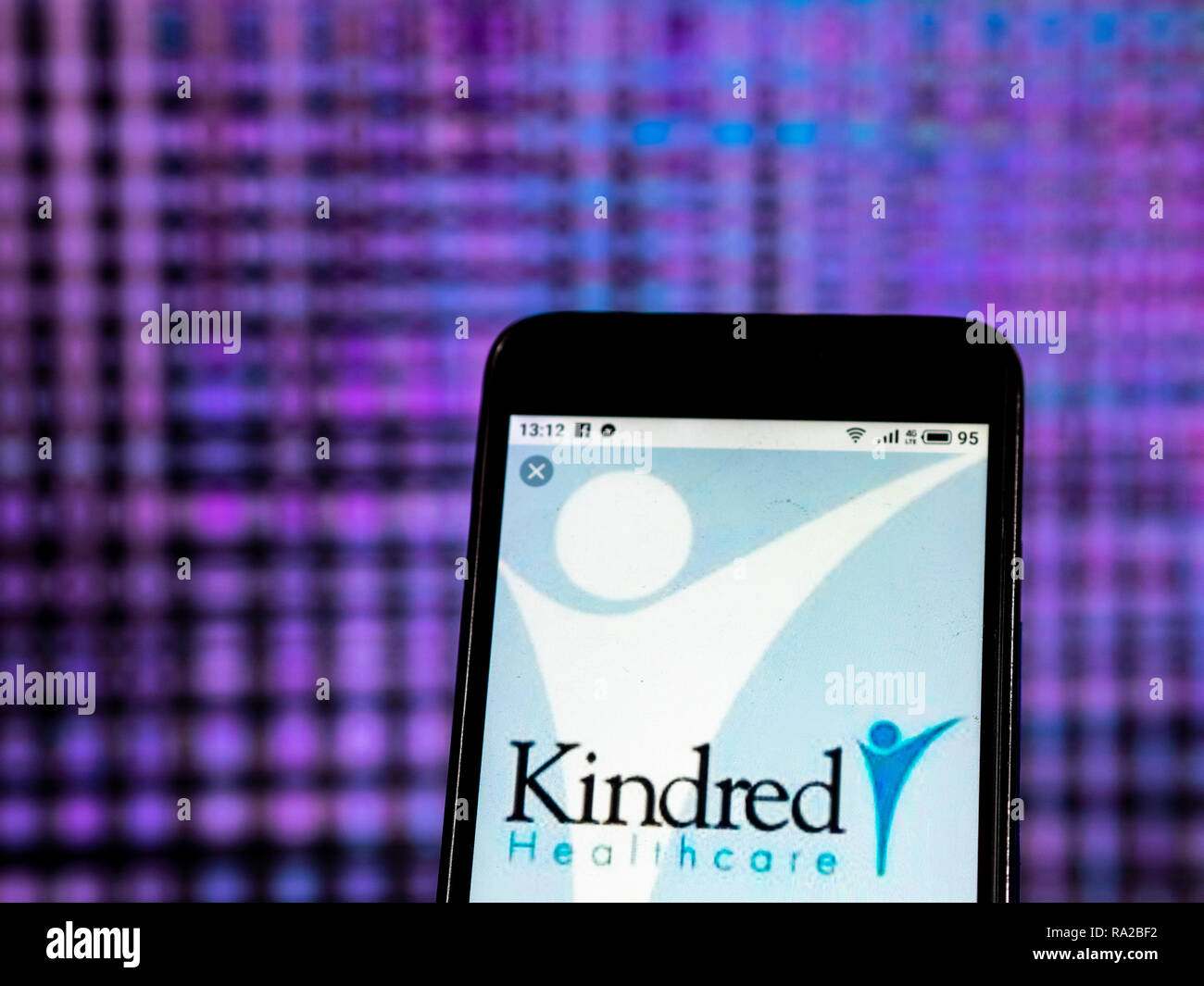 Kindred Healthcare company logo seen displayed on smart phone Stock ... Kindred Healthcare company logo seen displayed on smart phone Stock ...