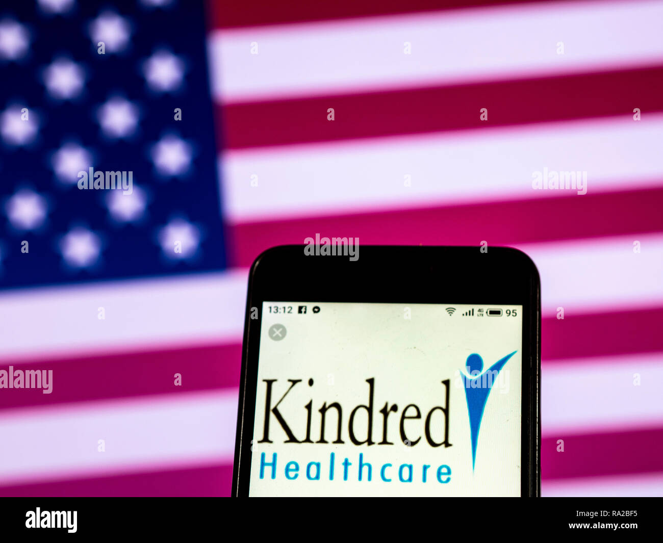 Kindred Healthcare company logo seen displayed on smart phone Stock ... Kindred Healthcare company logo seen displayed on smart phone Stock ...