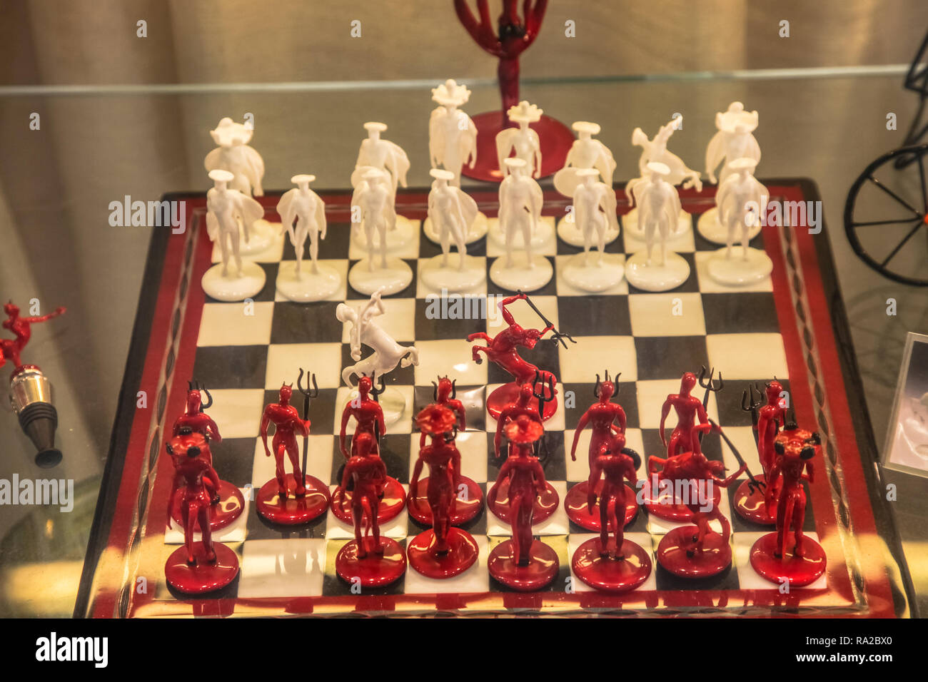 Venice, Italy - May 29, 2016: Chess in the Museum of Venice. Ancient ...