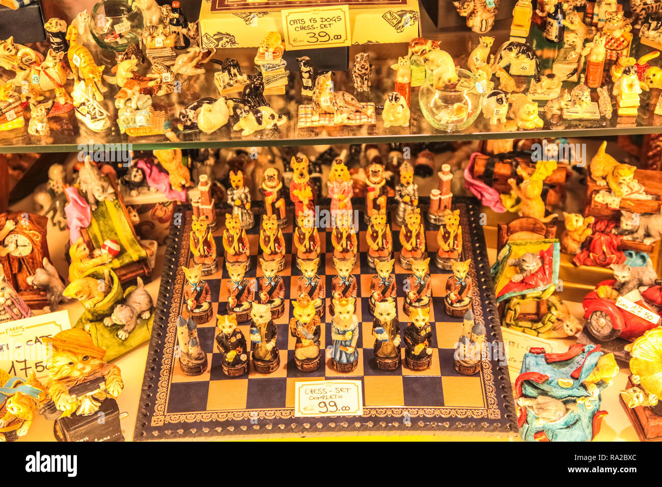 Venice, Italy - May 29, 2016: Chess in the Museum of Venice. Ancient ...
