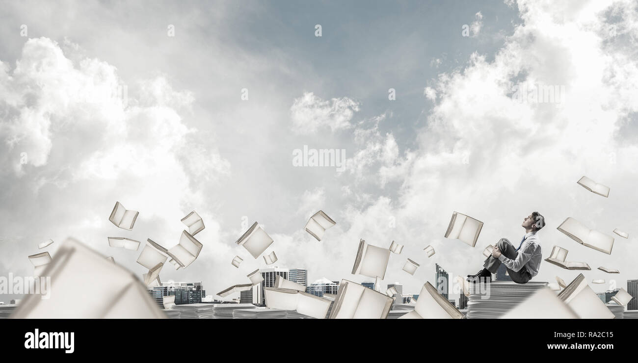 Study hard to become successful businessman Stock Photo - Alamy