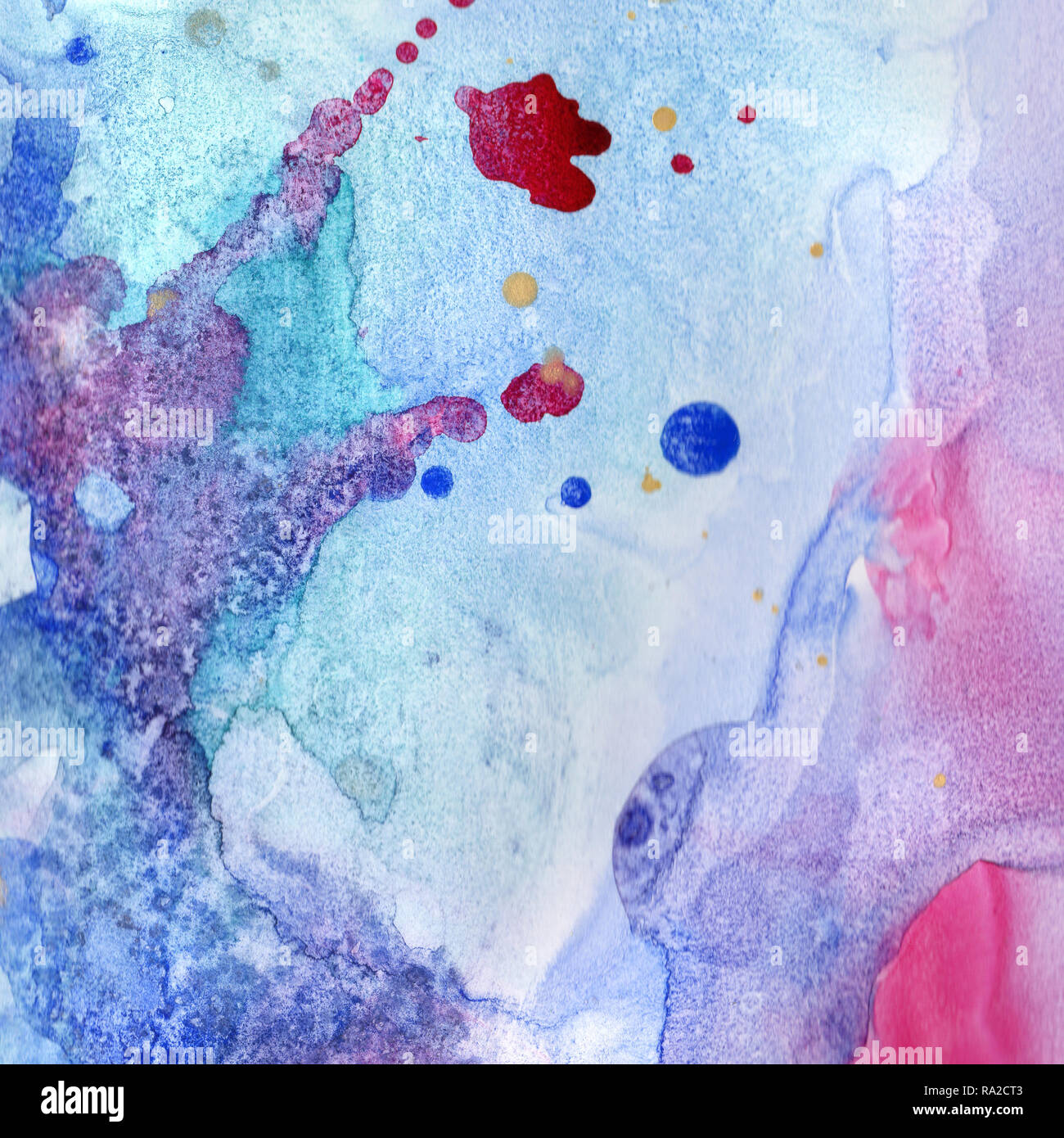 Abstract watercolor paper splash shapes isolated drawing. Illustration ...