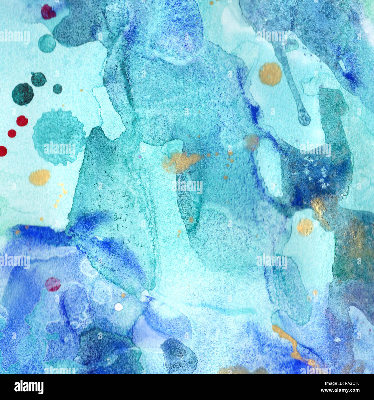 Abstract watercolor paper splash shapes isolated drawing. Illustration ...