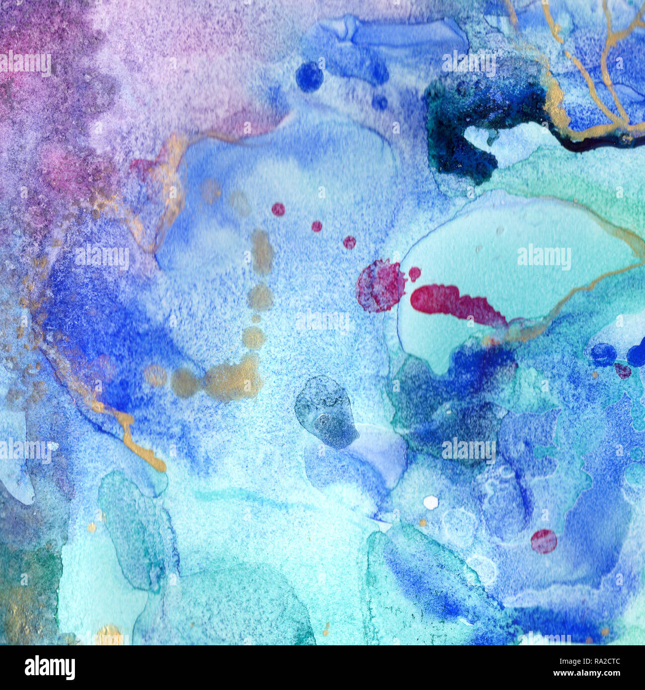 Abstract watercolor paper splash shapes isolated drawing. Illustration ...