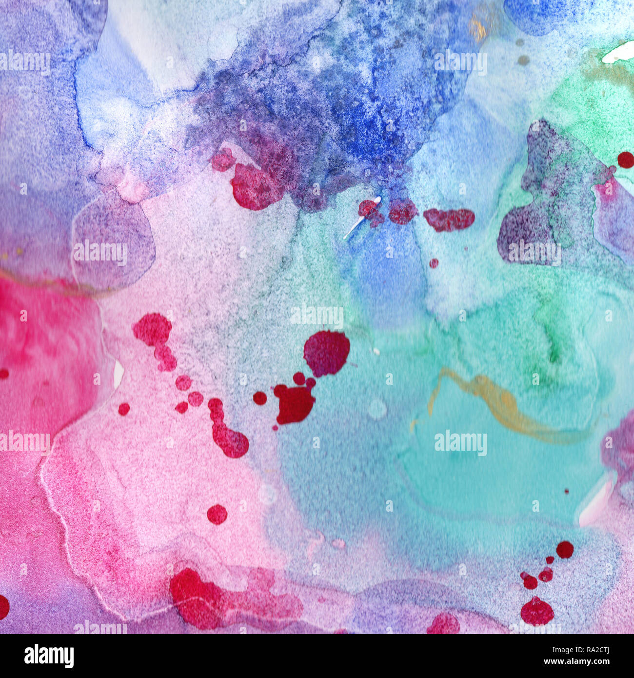 Abstract watercolor paper splash shapes isolated drawing. Illustration ...