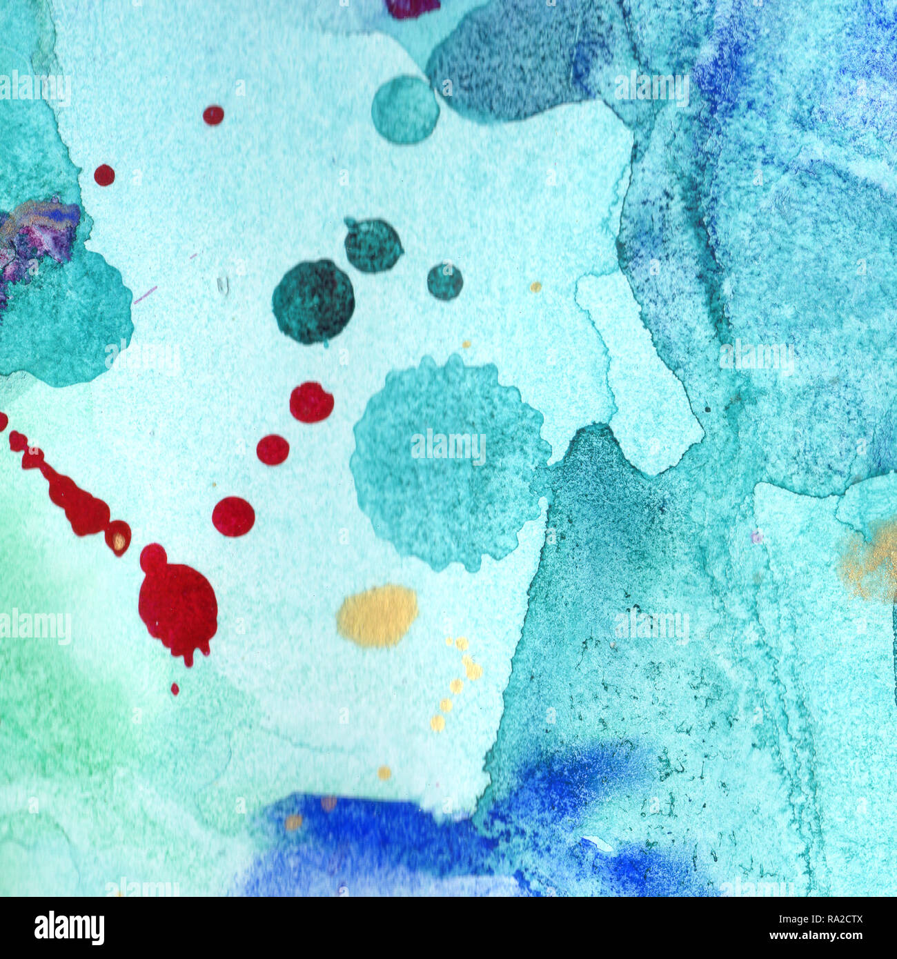 Abstract watercolor paper splash shapes isolated drawing. Illustration ...