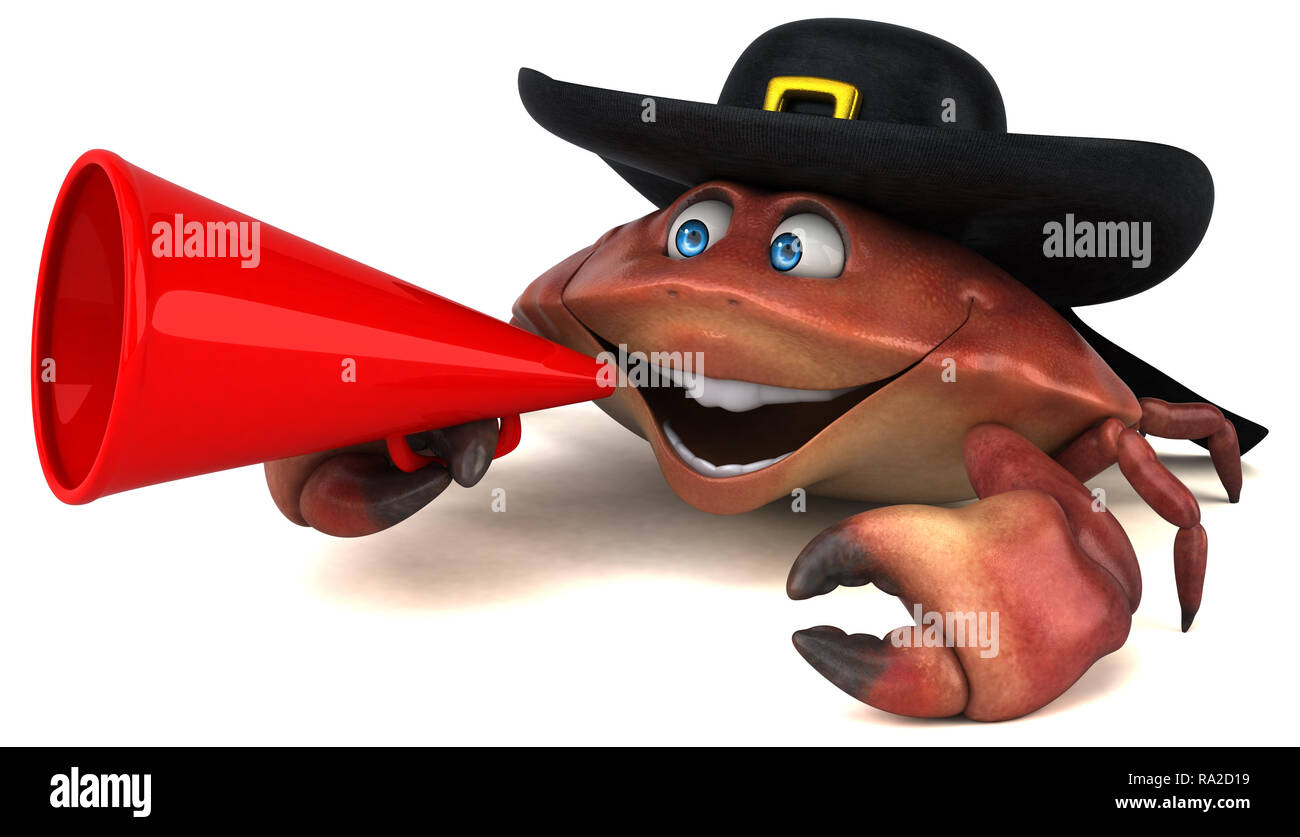 Fun crab - 3D Illustration Stock Photo - Alamy