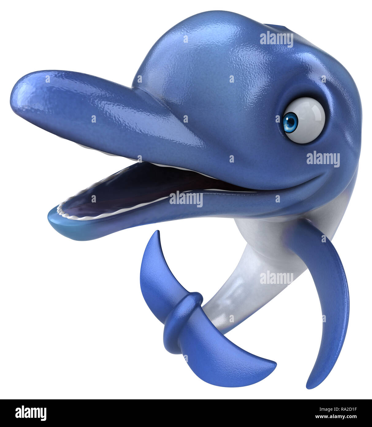 Fun Dolphin - 3D Illustration Stock Photo - Alamy
