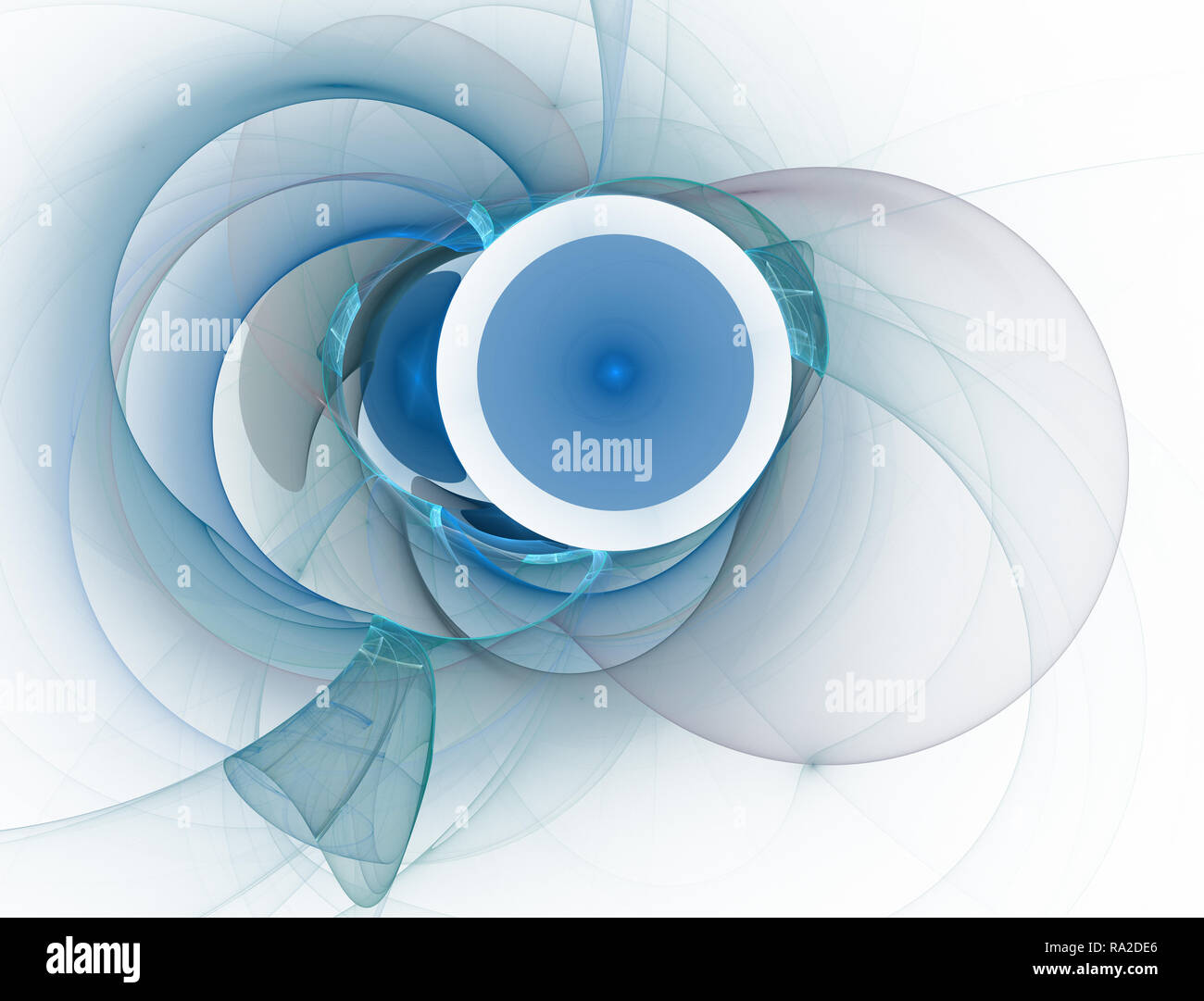 Tech fractal background - wave and curves. Abstract computer-generated ...