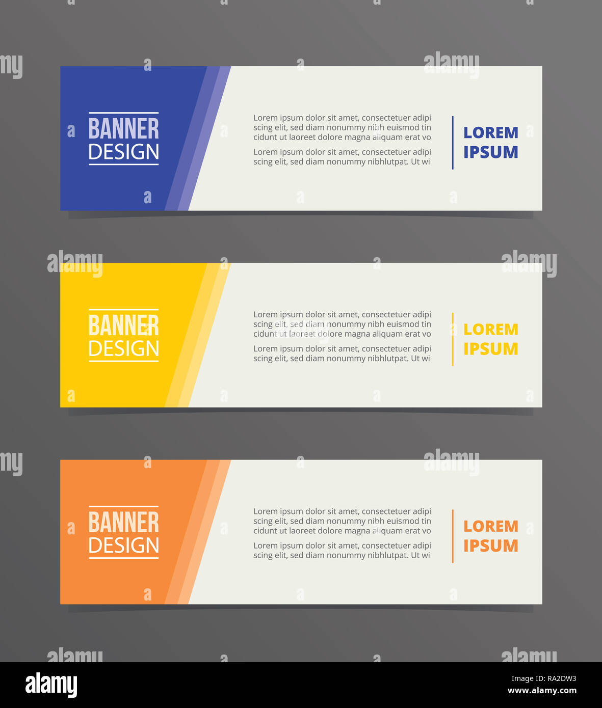 angle banner template design with horizontal advertising banner space ...