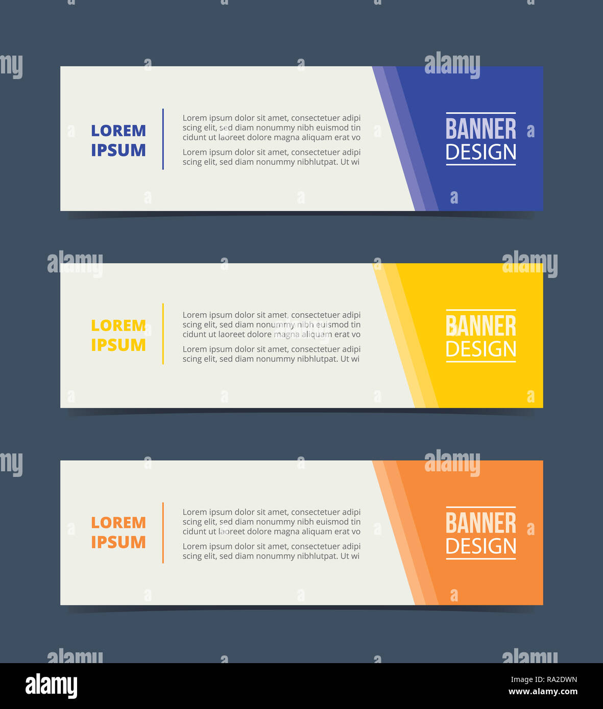 triangle banner template design with horizontal advertising banner ...